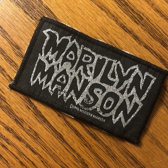 Marilyn Manson | Office | Vtg 96 Patch Rare Marilyn Manson Logo Sewon ...